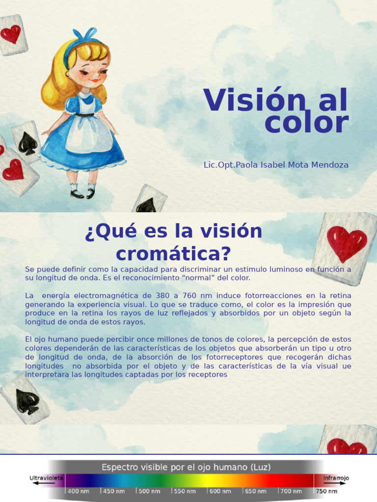 Visión Cromática: Fundamentos y Anomalías | PDF | Color | Percepción visual