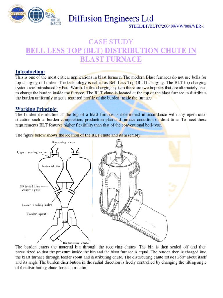 Case Study - BLT Chute in Blast Furnace | PDF | Alloy | Wear