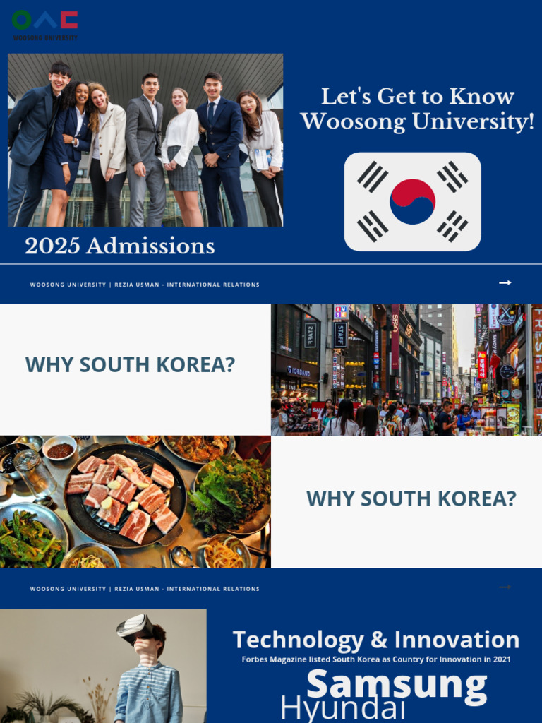 Woosong University Admission Overview 2025 | PDF | Postgraduate ...