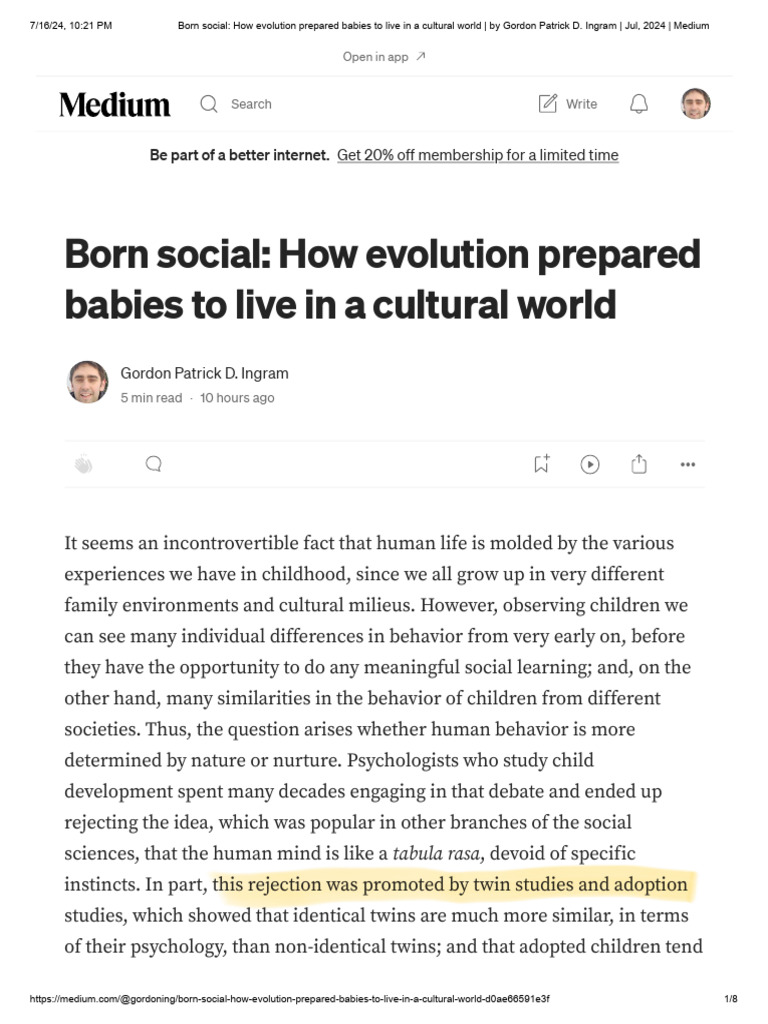 Born Social_ How Evolution Prepared Babies to Live in a Cultural World _ by Gordon Patrick D ...