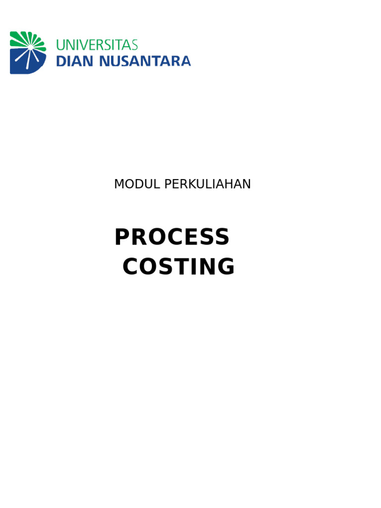 Proses Costing | PDF