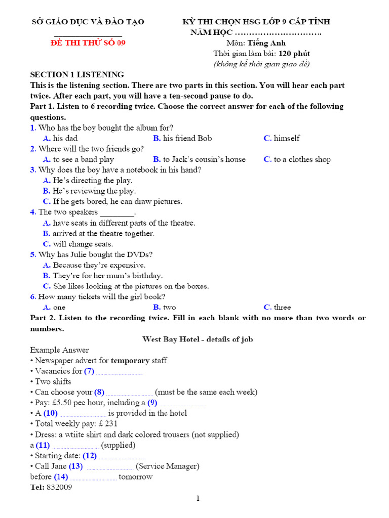 De Thi Thu So 09 20192020doc - 1600 - PDF - Gdrive.vip | PDF