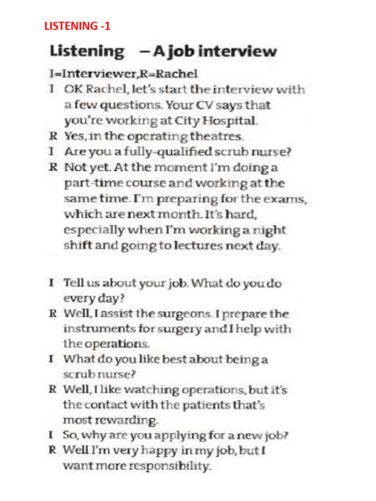 Listening Scripts 1-5 | PDF