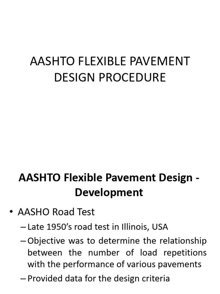 Aashto Flexible Pavement Design Procedure | PDF