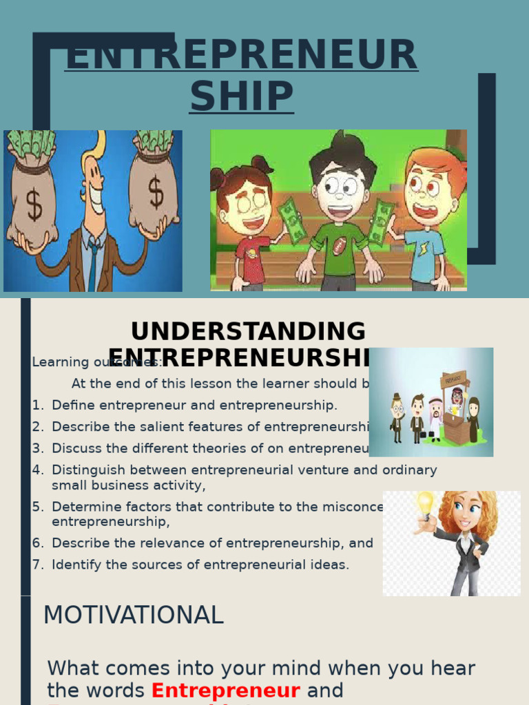 1-Introduction To Entrepreneurship | PDF | Entrepreneurship | Cognition