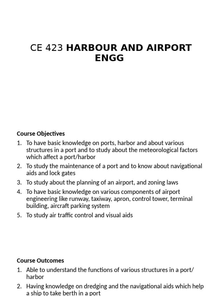 Harbour Engineering Fundamentals | PDF | Ships | Sea