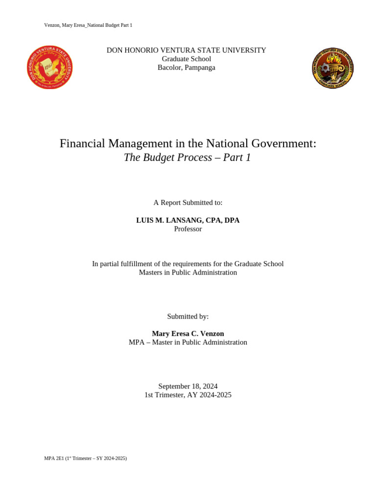 Philippine National Budget Overview | PDF | Appropriations Bill (United ...