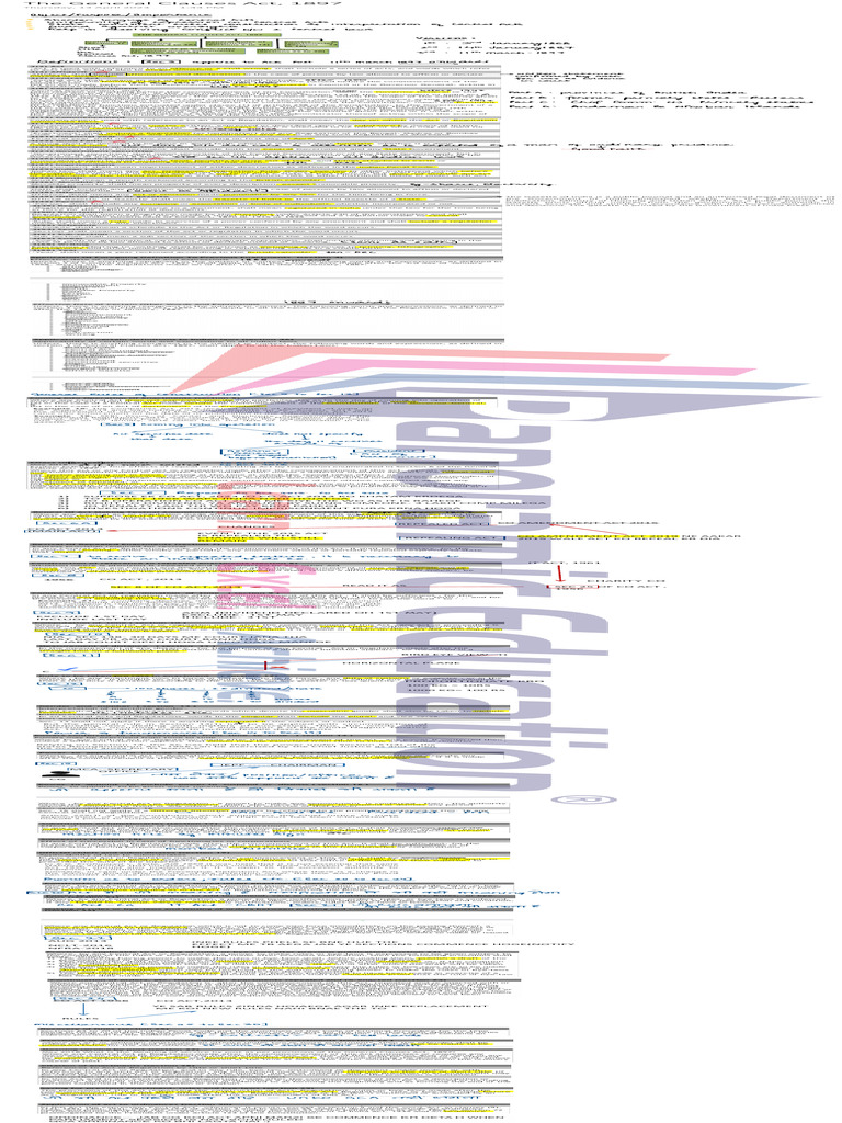 The General Clauses Act, 1897 | PDF
