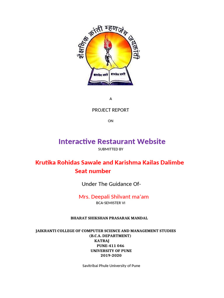 Interactive Restaurant Website Project | PDF | Software Testing | World ...