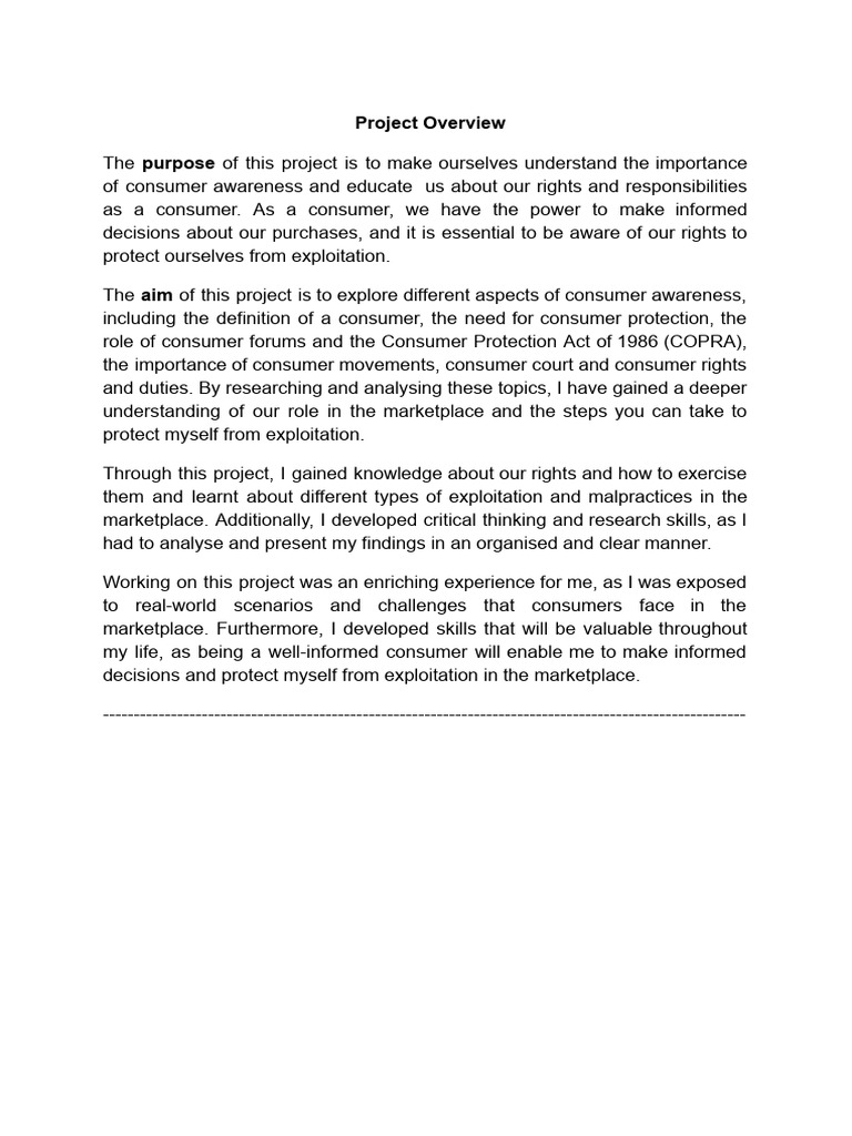 Understanding Consumer Awareness Rights | PDF | Consumer Protection ...