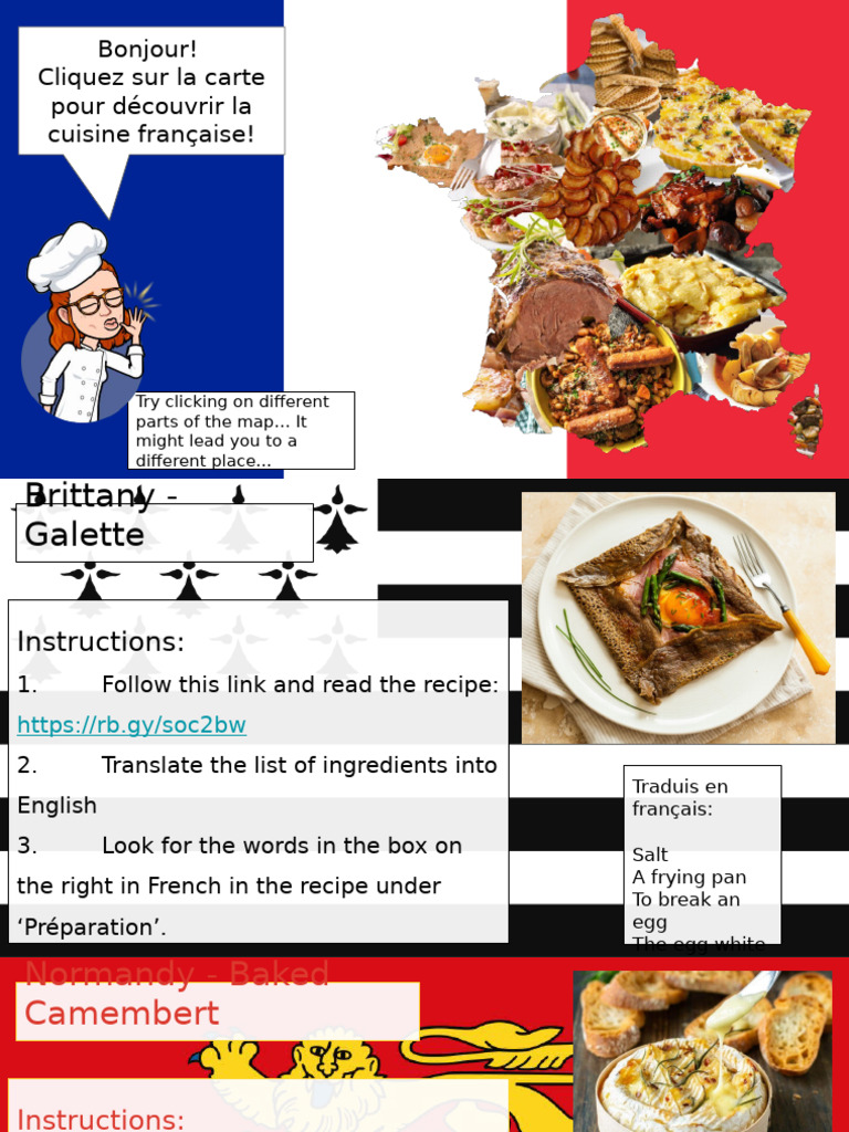 La Cuisine Francaise-Extension Homework Activity | PDF | Foods | Cooking