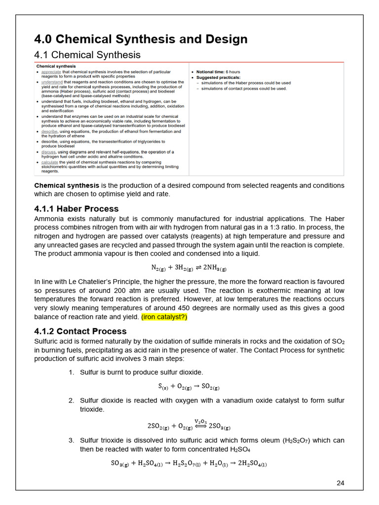 QCAA Chemistry V1 | PDF | Catalysis | Chemical Compounds