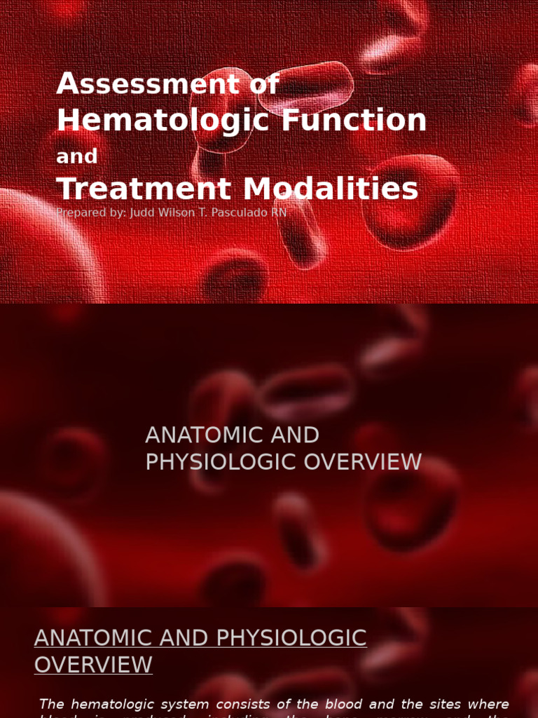 Management of Patients With Non Malignant Hematologic Disorders | PDF ...