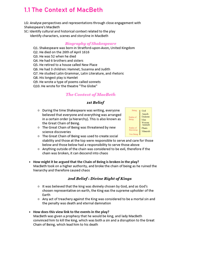 1.1 the Context of MacBeth | PDF | Witchcraft | William Shakespeare