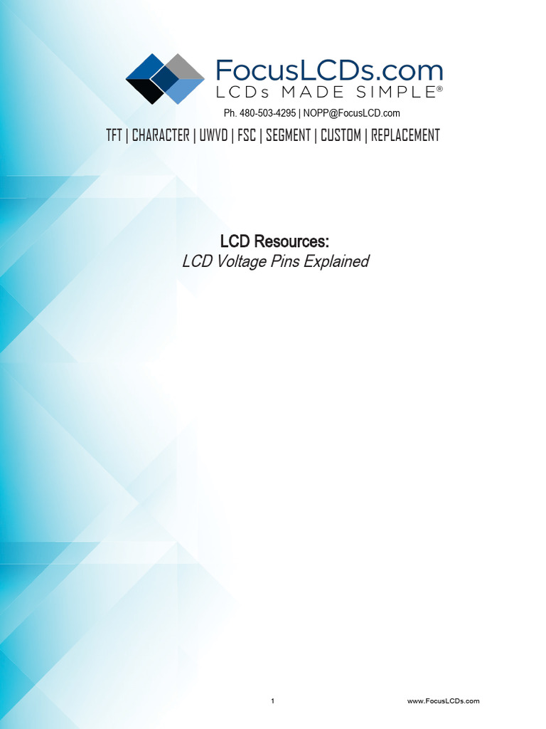 LCD Voltage Pins Explained | PDF | Liquid Crystal Display | Electrical ...