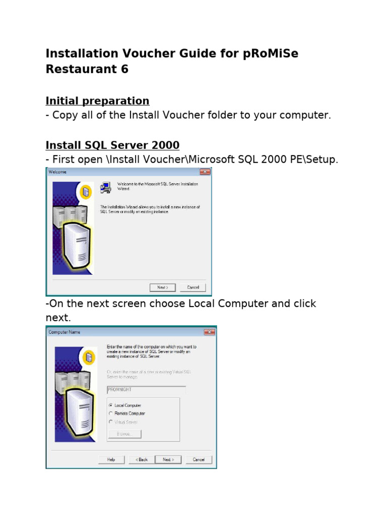 pRoMiSe Installation Voucher Guide | PDF | Windows Registry | Software