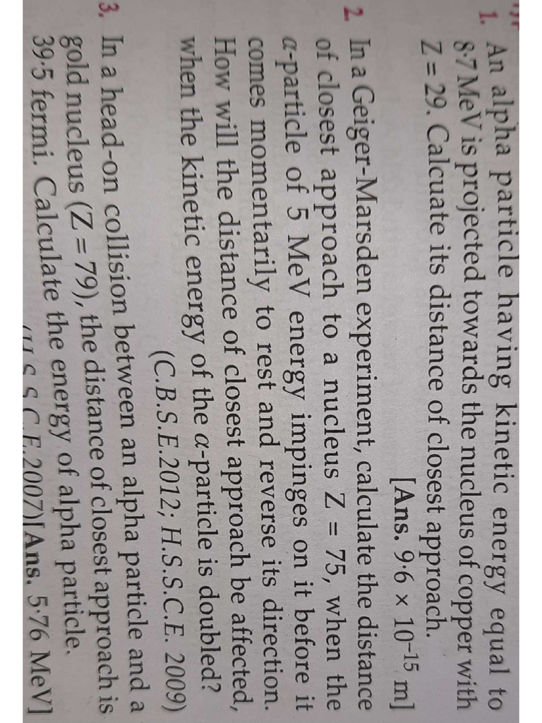 Physics Numericals 12 A | PDF