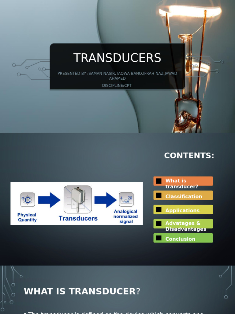 Transducers | PDF | Pressure Measurement | Physical Sciences
