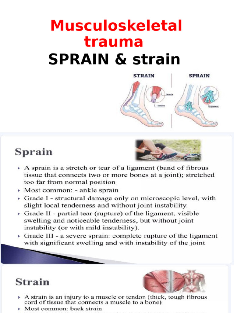 Musculoskeletal Trauma - Sprain | PDF