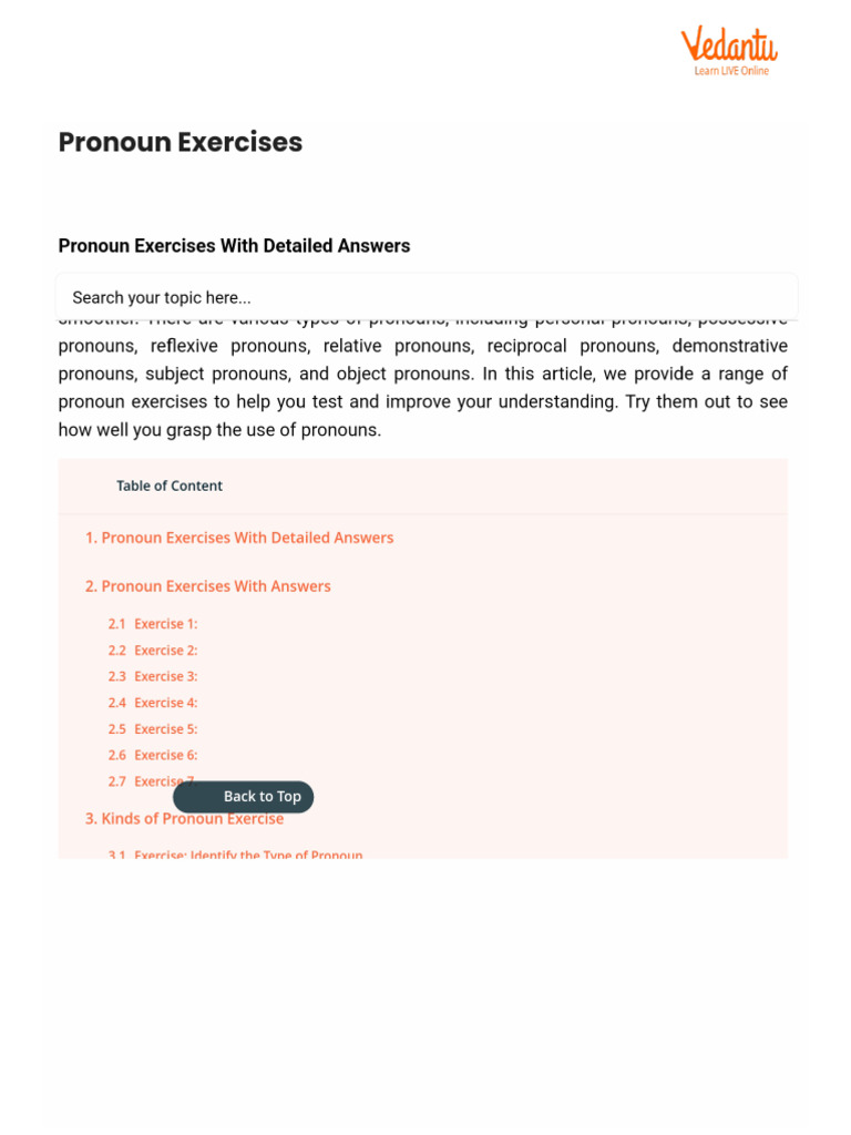 Pronoun Exercises (1) | PDF