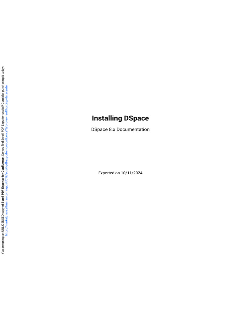 Installing DSpace-v14-20241011 - 122315 | PDF | Java (Programming ...