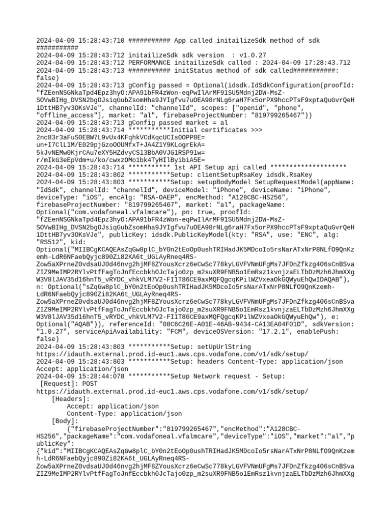 Id SDK Logs | PDF | Secure Communication | Espionage Techniques