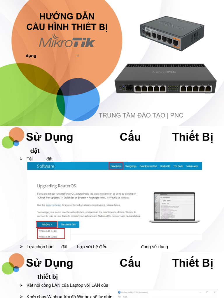 PNC - Hướng dẫn cấu hình cơ bản thiết bị Mikrotik | PDF