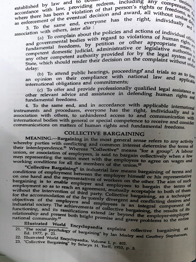 Collective Bargaining Labour Law Pdf