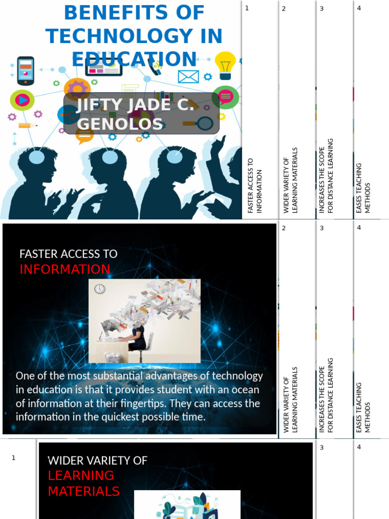 Benefits of Technology in Education | PDF | Educational Technology ...