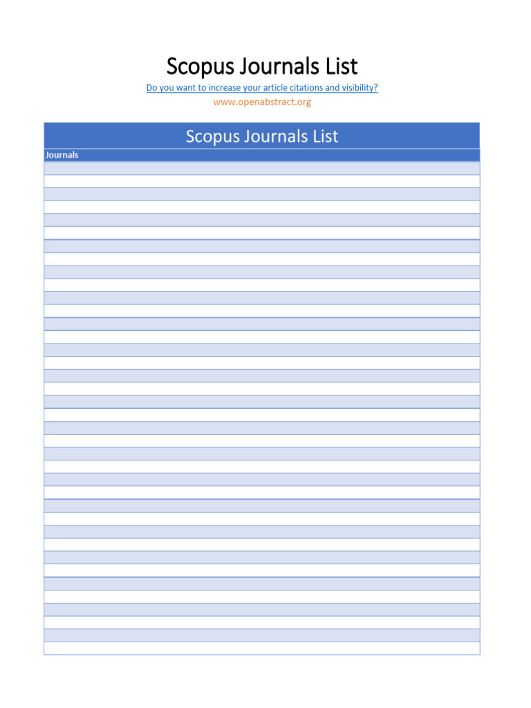 Scopus Indexed Journals List Compressed | PDF | Medicine | Science