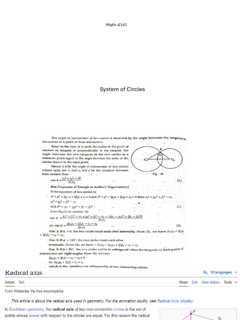 System of Circles | PDF