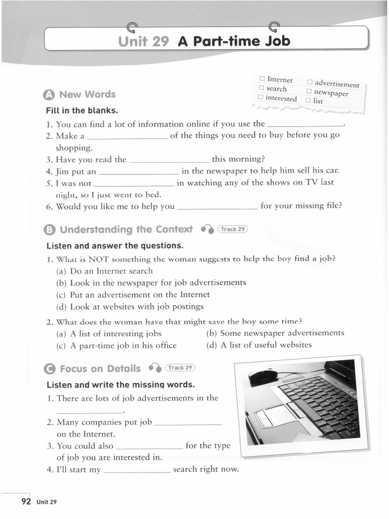 Dictation 29 - A Part-Time Job | PDF