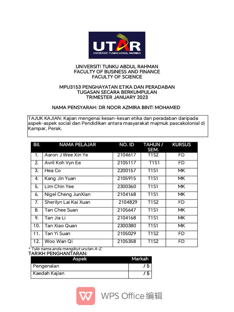 AARON J WEE XIN YE - L1 - FBF&FSC - Assignment | PDF