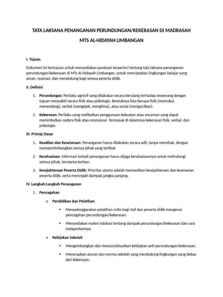 12.2. TATA LAKSANA PENANGANAN PERUNDUNGAN (Enung) | PDF