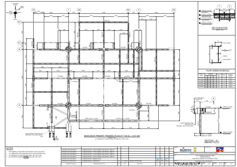 MCB-0005-13CA-S-A03-0004.01-A1 LDV-A PP Topsides Main Deck Framing Plan ...