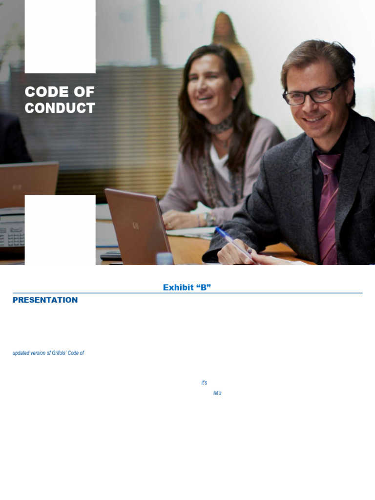 Grifols Code of Conduct Overview | PDF | Regulatory Compliance ...