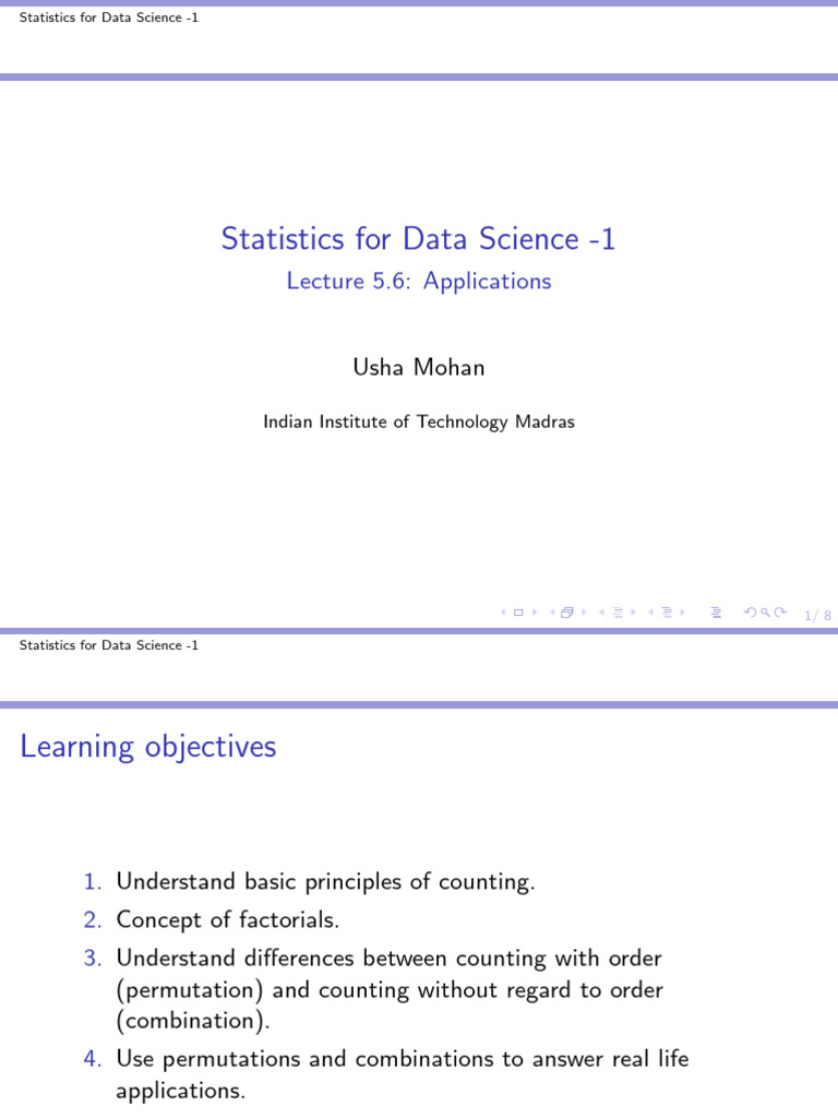 Lecture 5 6permutations And Combinations Applications Pdf Data