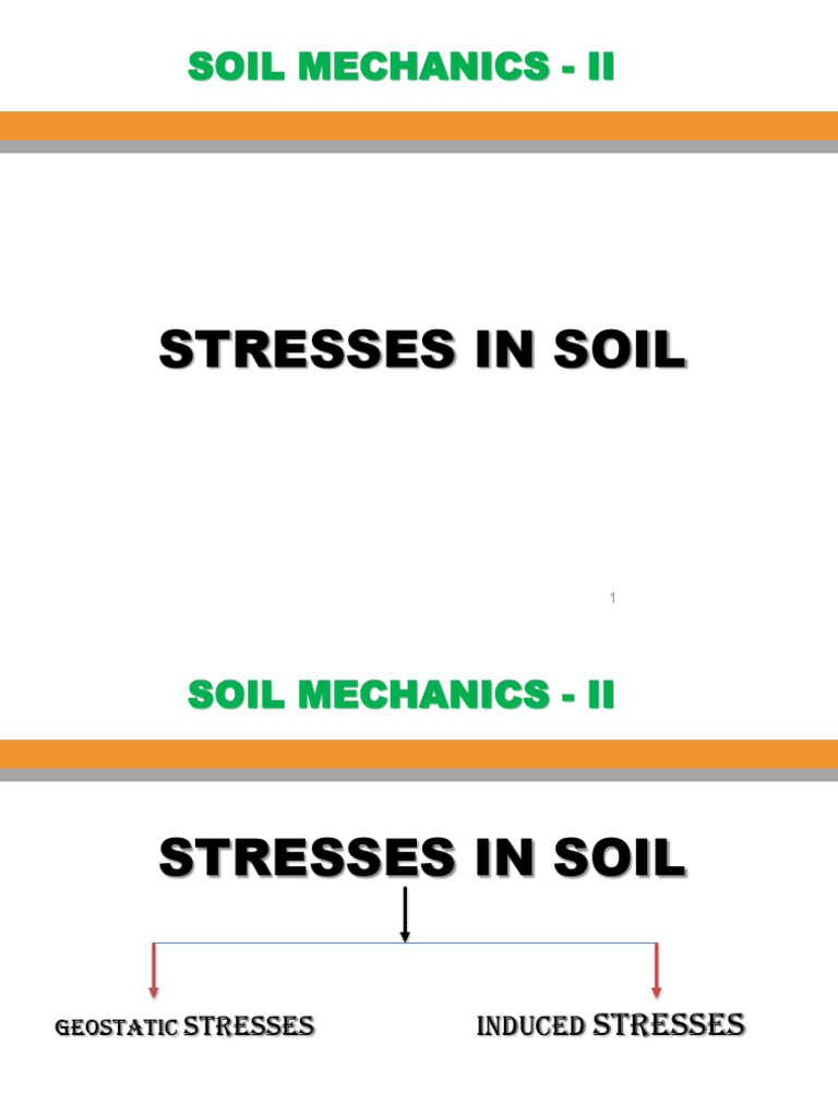 1 Stresses in Soil | PDF | Stress (Mechanics) | Linear Elasticity