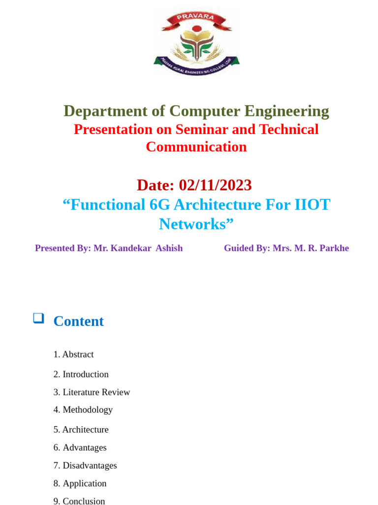 ASHISH Seminar | PDF | Computer Network | Internet Of Things