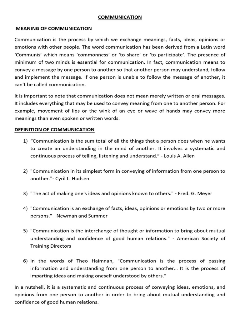 Understanding Communication Basics | PDF | Communication | Information