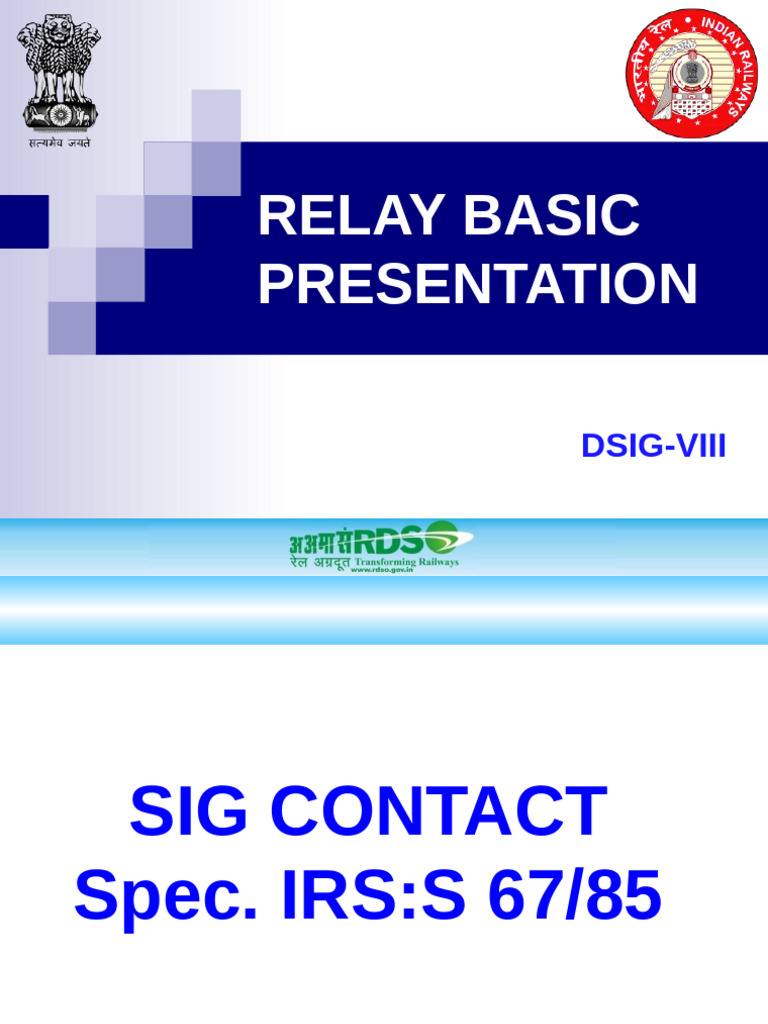Relay Basic Presentation | PDF | Silver | Graphite
