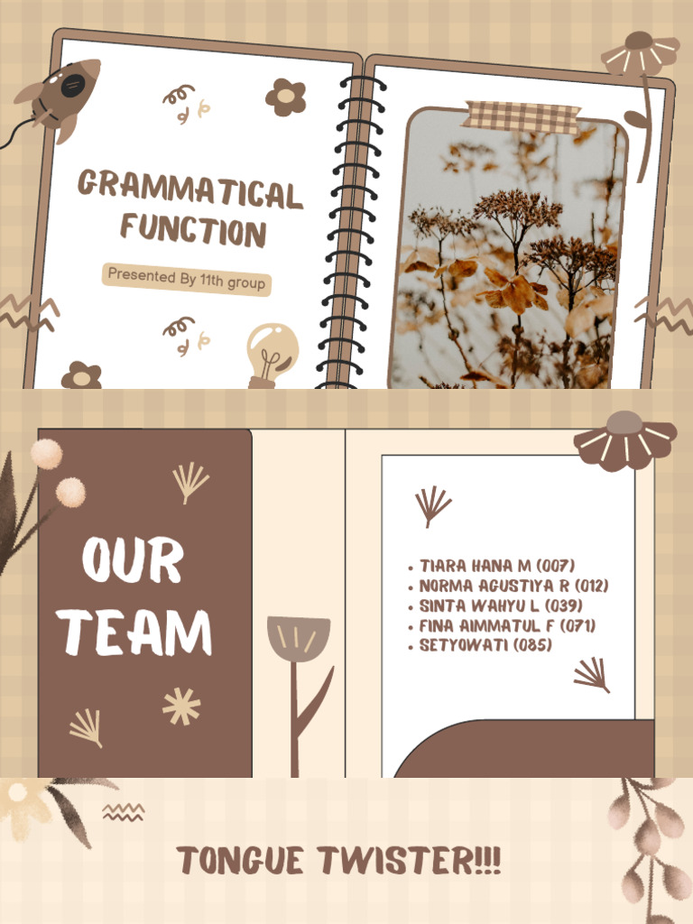 grammatical function | PDF | Subject (Grammar) | Verb