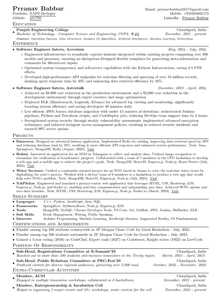 Aspiring Software Engineer Profile | PDF | Computer Security | Security