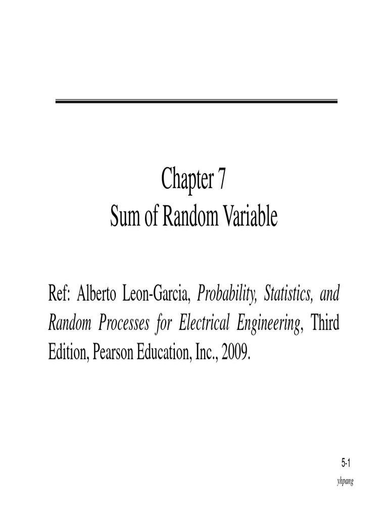 05_Sum_v2 | PDF | Fourier Transform | Statistical Theory