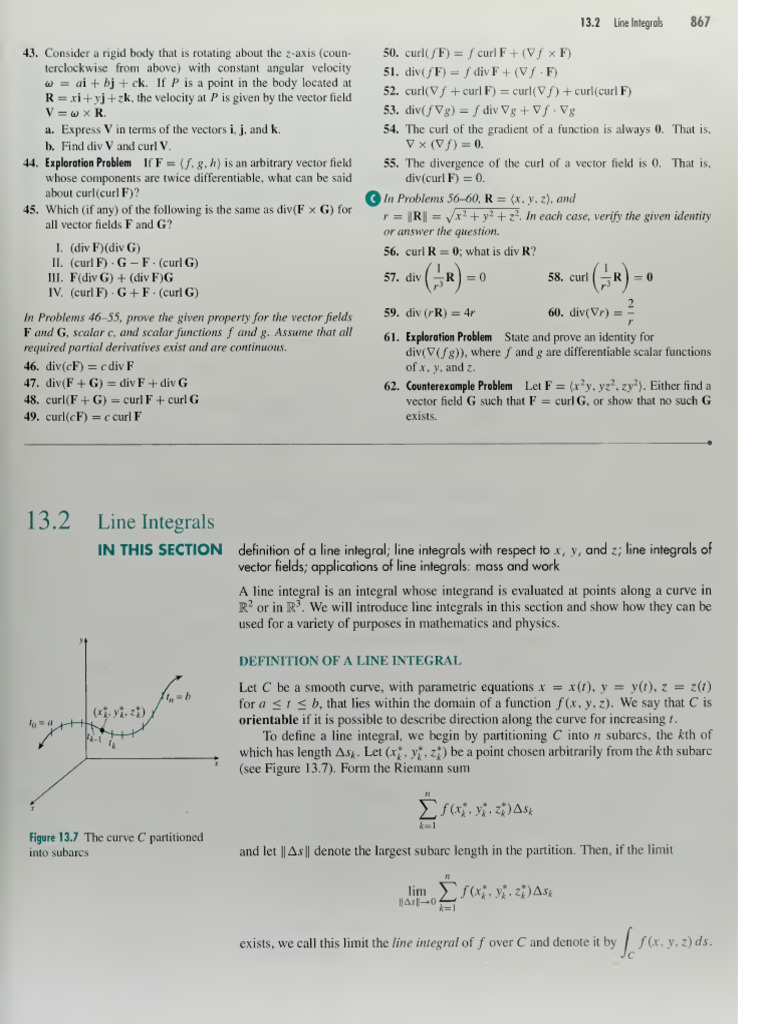 Unit4(line integrals_vector fields) | PDF | Physics | Physical Quantities