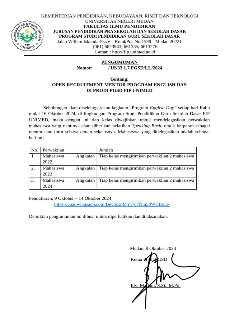 Surat Rekrutmen Mentor | PDF | Perjalanan