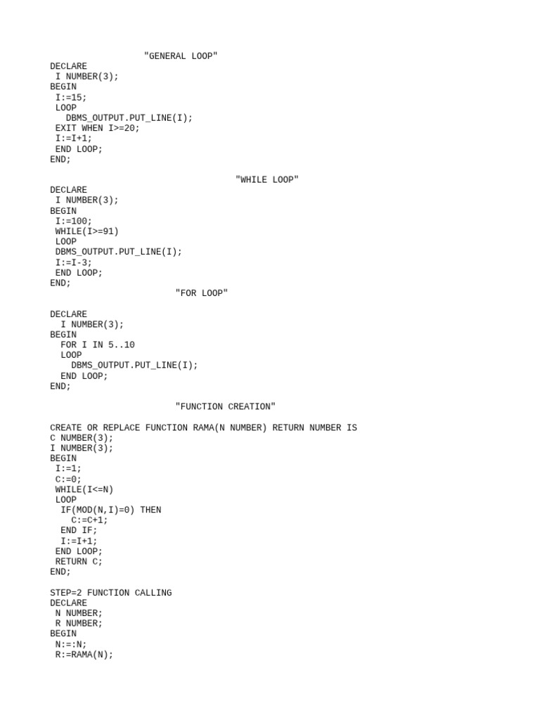 Loops and Functions | PDF