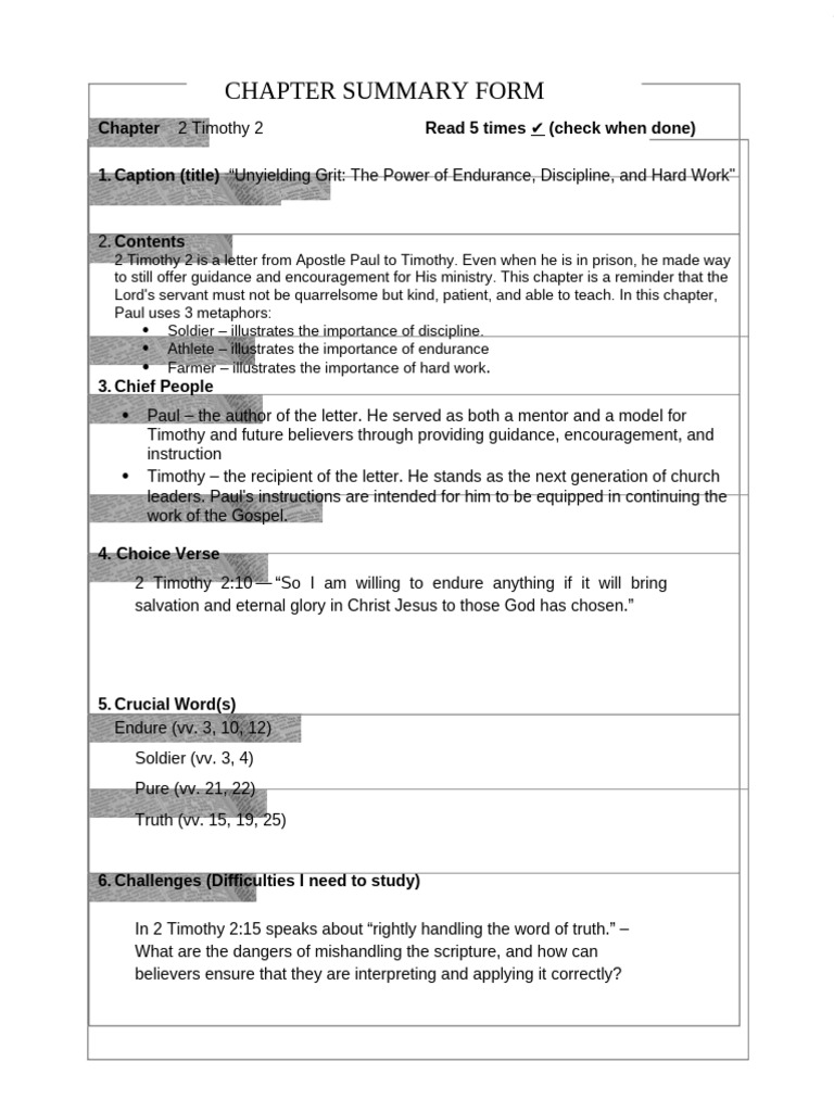 The Chapter Summary Method | PDF | Paul The Apostle | Jesus