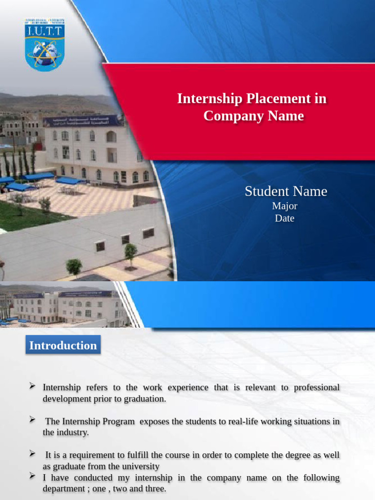 Internship Presentation Template | PDF