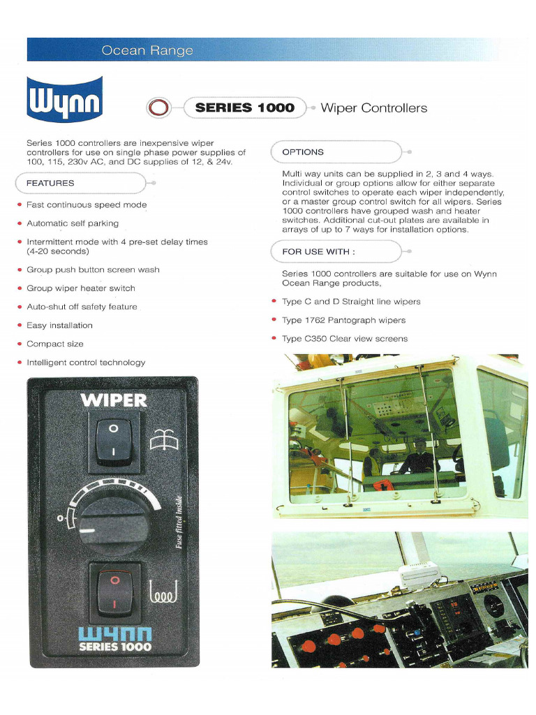 Wynn Wipe Series 1000 Controller Noah | PDF